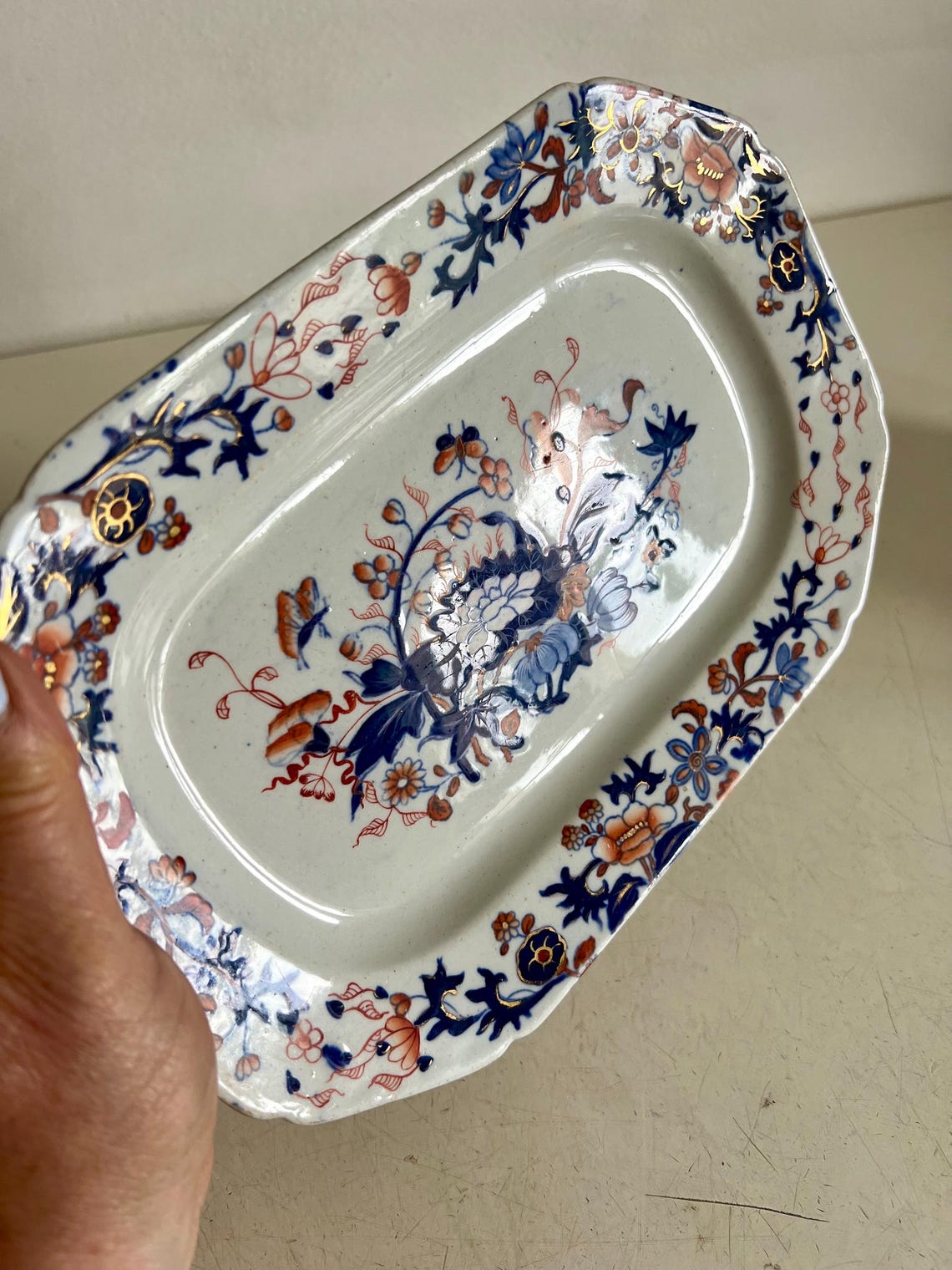 Antique Copeland & Garrett New Stone Oblong Plate 26cm Early 19th C - Etsy