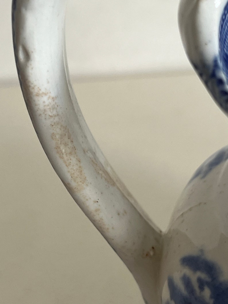 Antique Cauldon England Blue & White Transferware Jug Pitcher Chariot ...