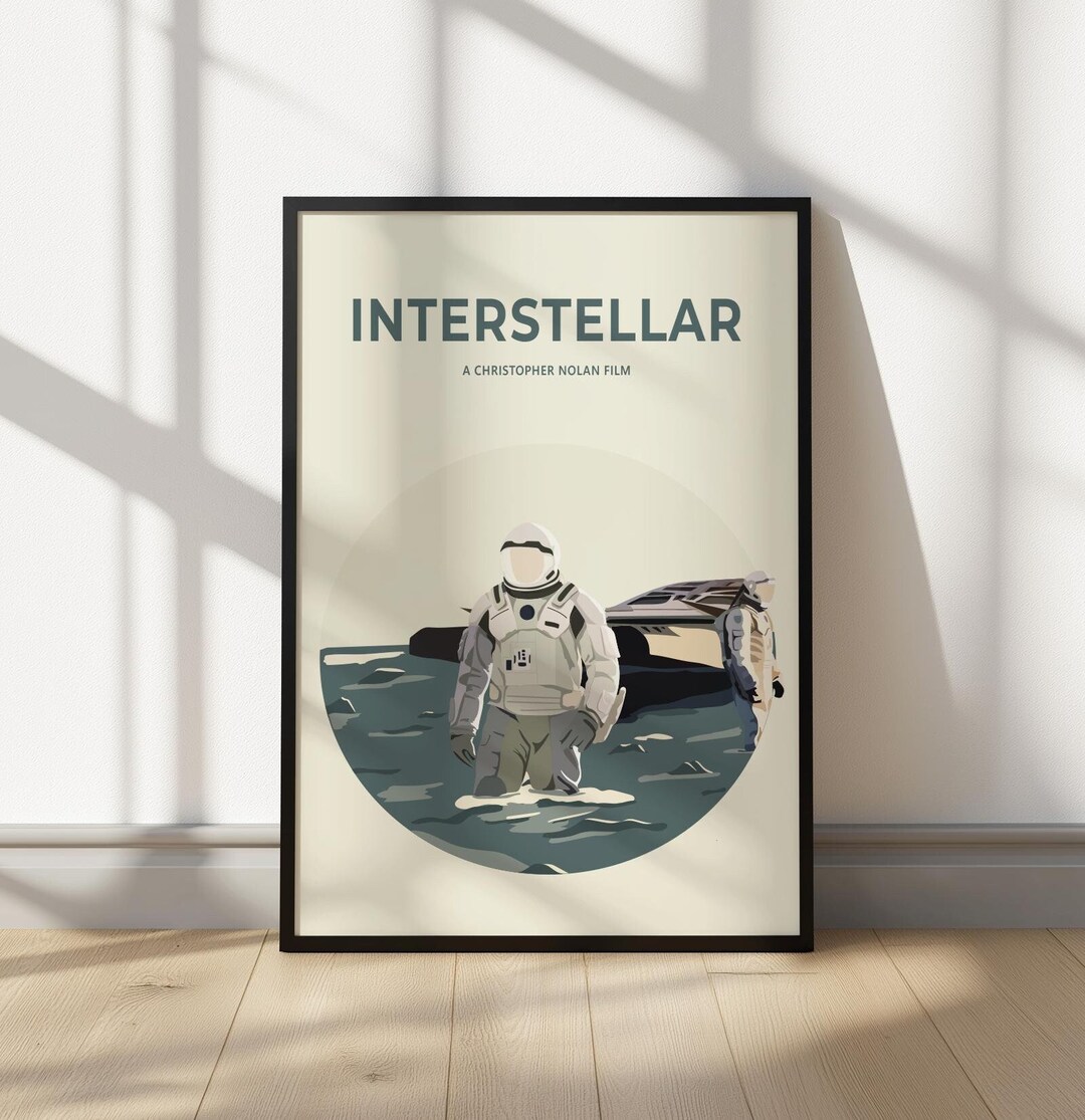 Interstellar Movie Poster | Christopher Nolan Cinema | Gift for Movie ...