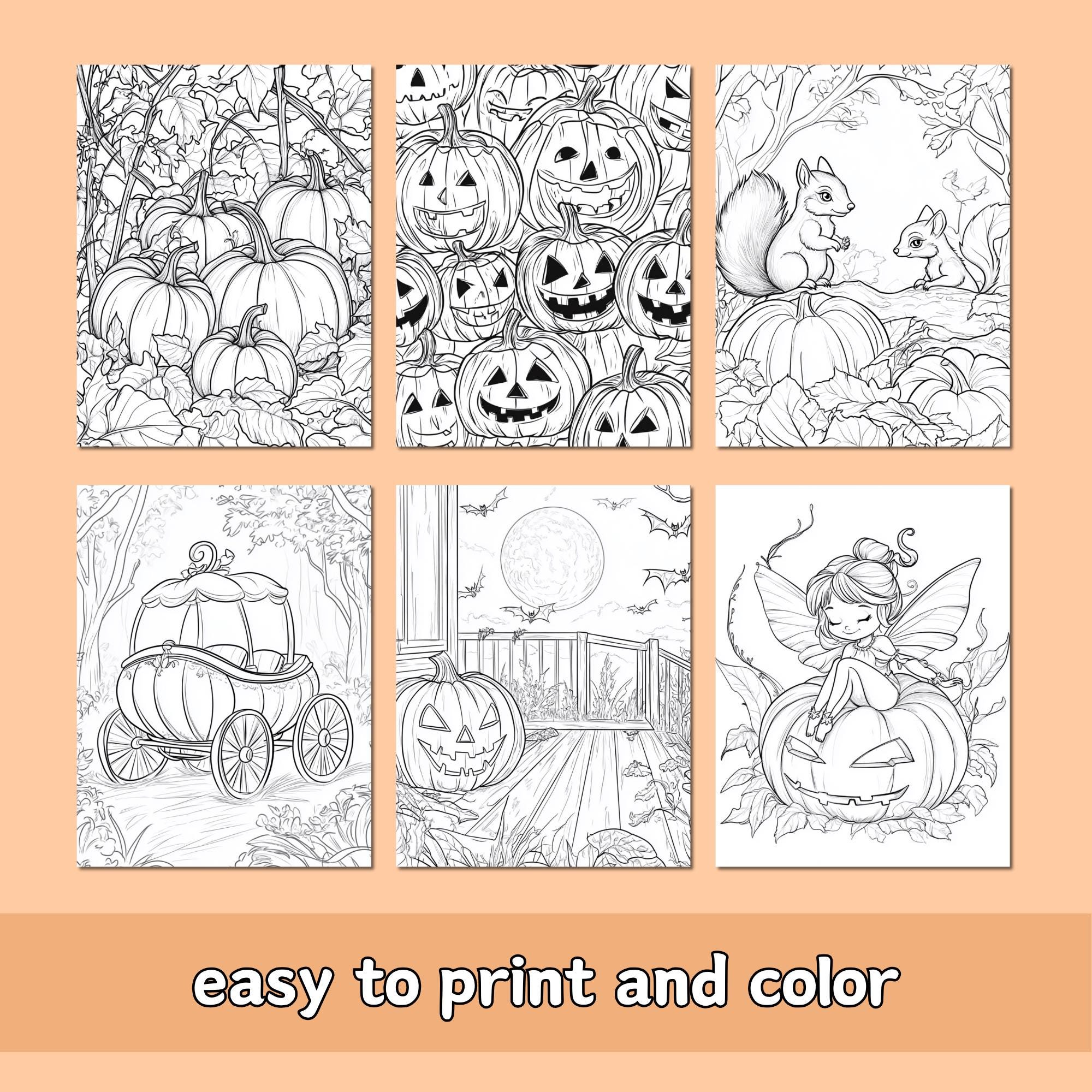 20 Pumpkin Coloring Pages | for Kids and Adults | Autumn-themed ...