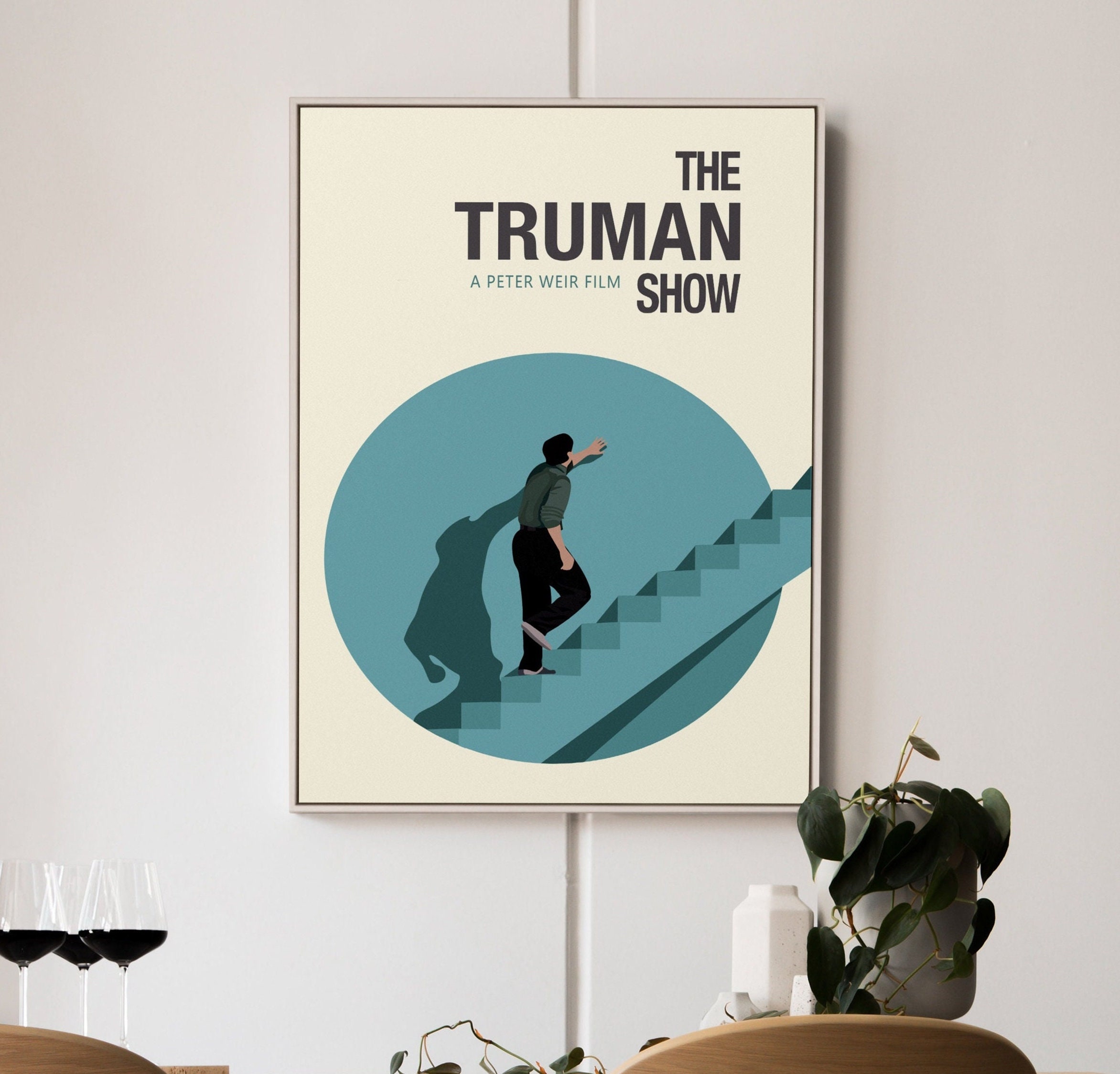 The Truman Show Poster Print, Film Gift Idea, Home Decor Wall Art ...