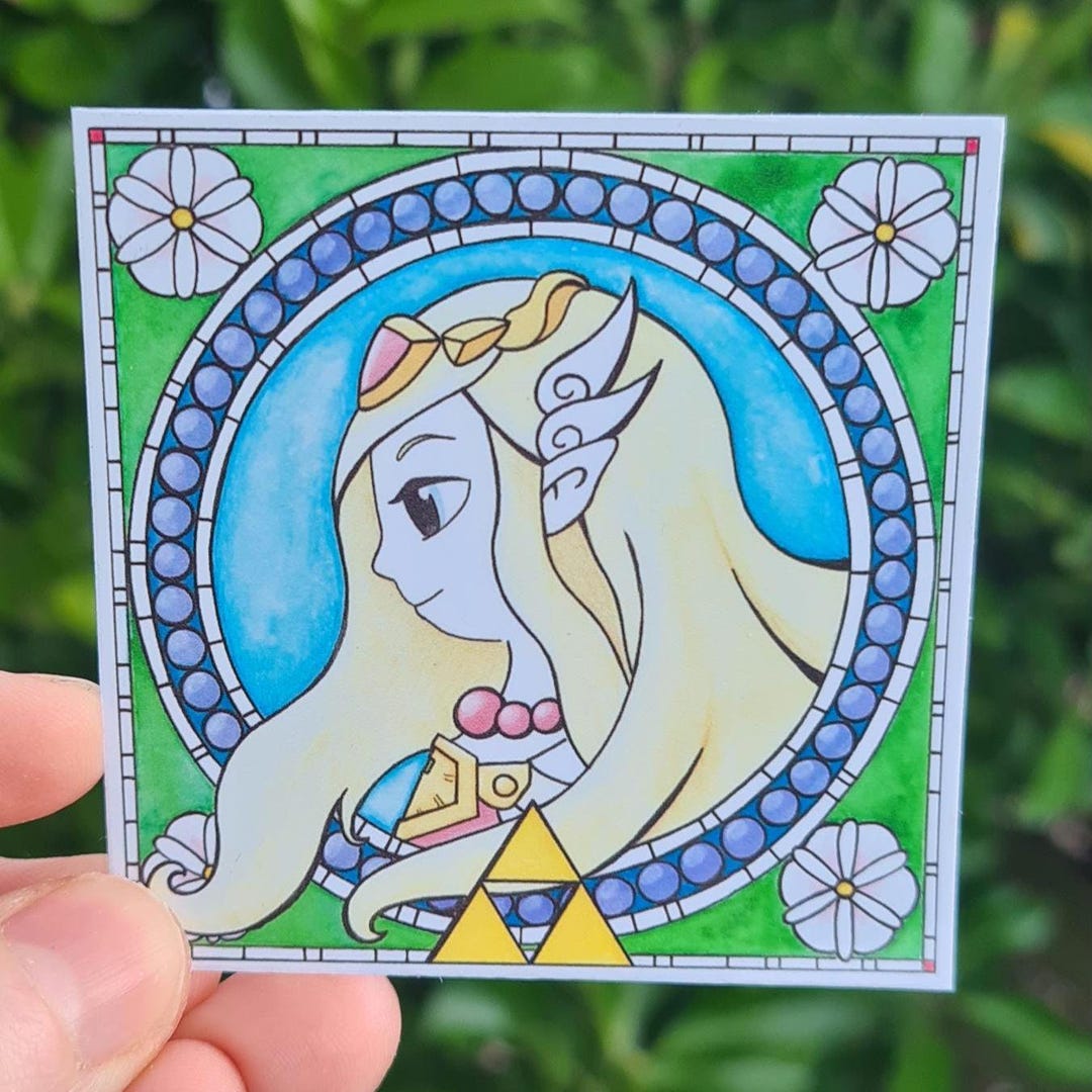 Legend of Zelda (princess Zelda) Square Vinyl Sticker - Etsy