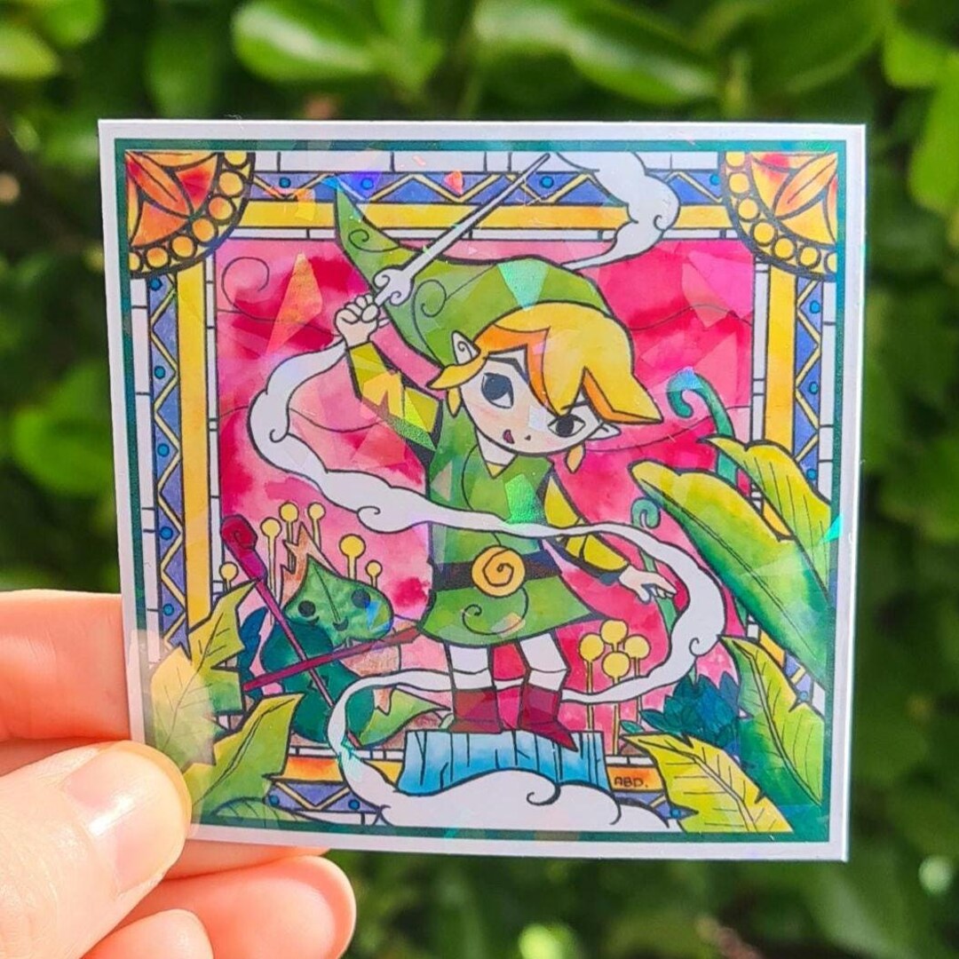 Sparkly Fridge Magnet Legend of Zelda (wind Waker) - Etsy