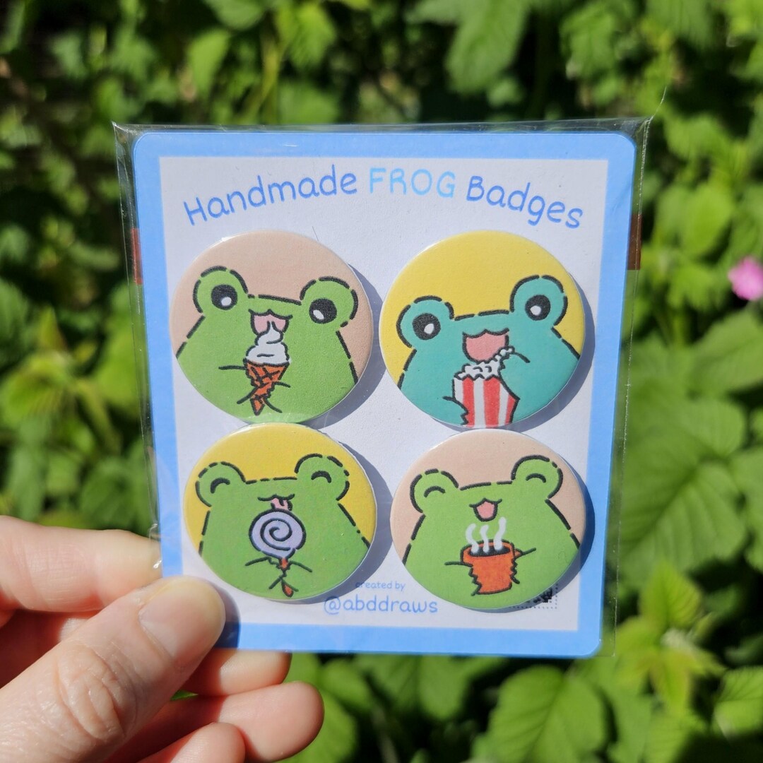Frog Pin Badges - Etsy