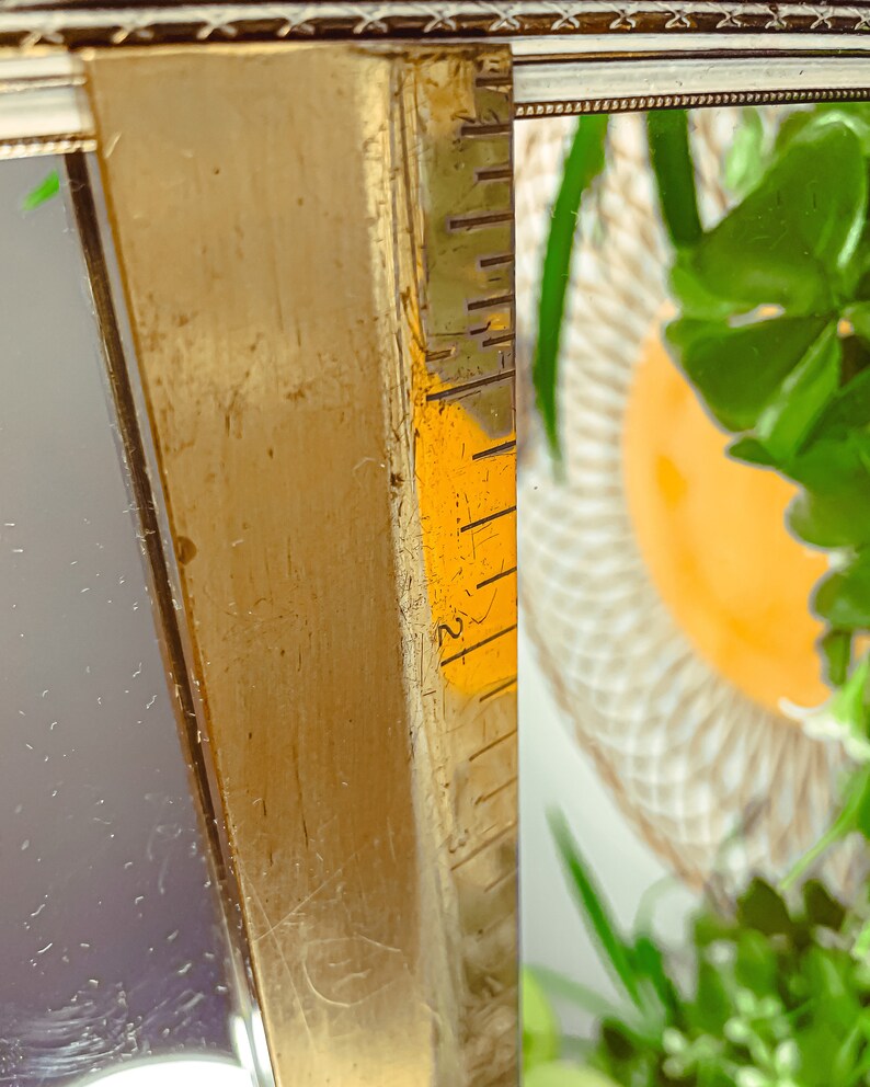 Vintage MCM Solid Brass Desktop 12 Inch Ruler Paperweight With Heads or ...