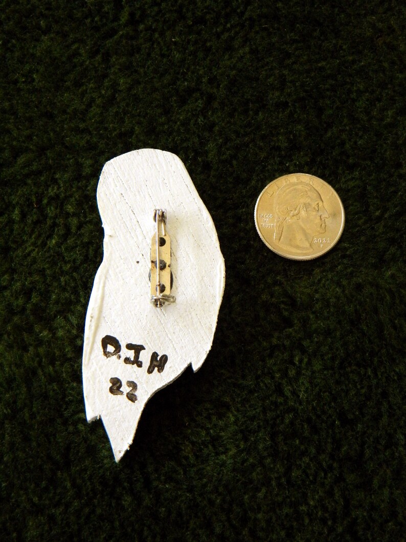 Hand Painted Snowy Owl Pin - Etsy