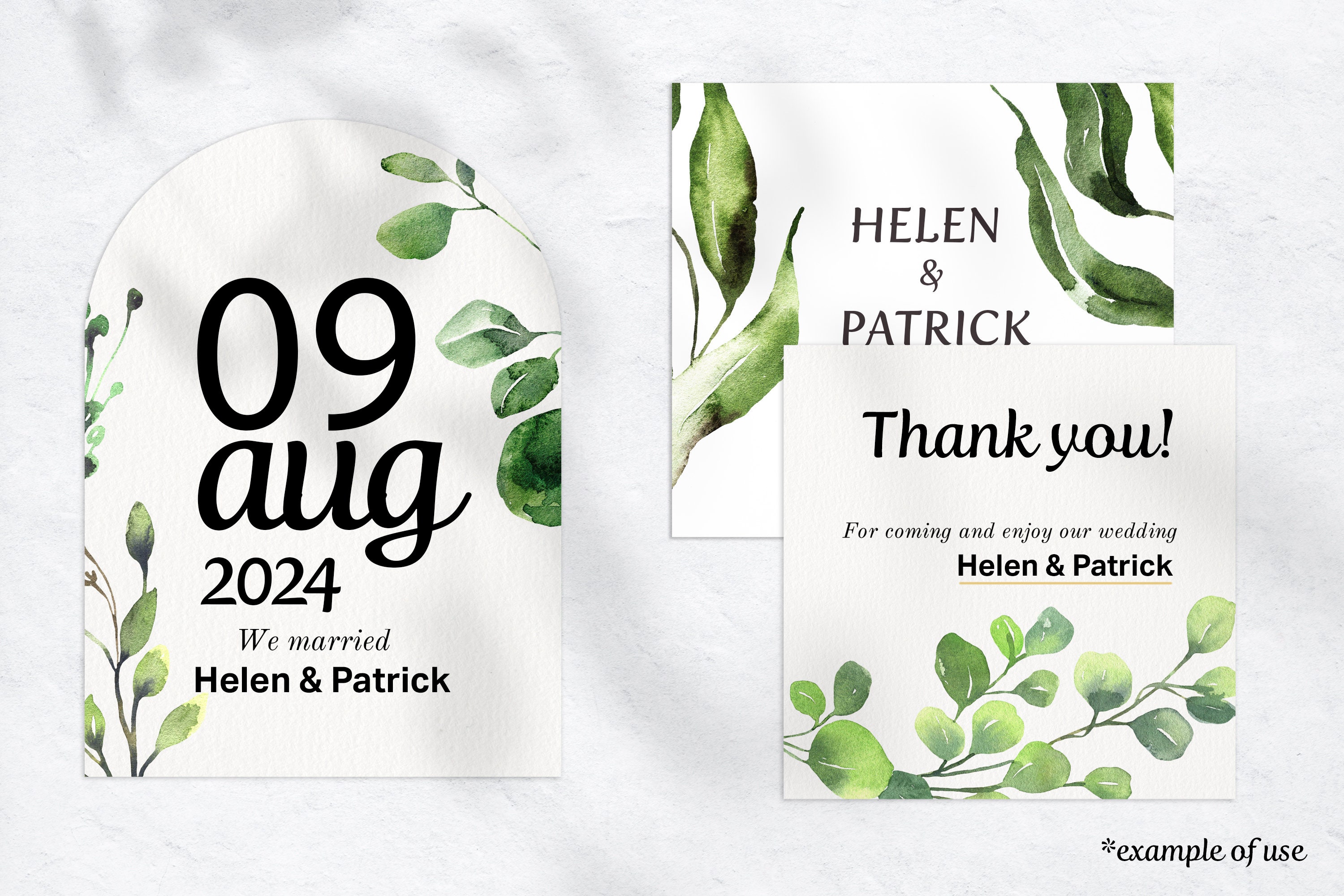 Watercolor Greenery Leaves Clipart SET Eucalyptus Foliage - Etsy