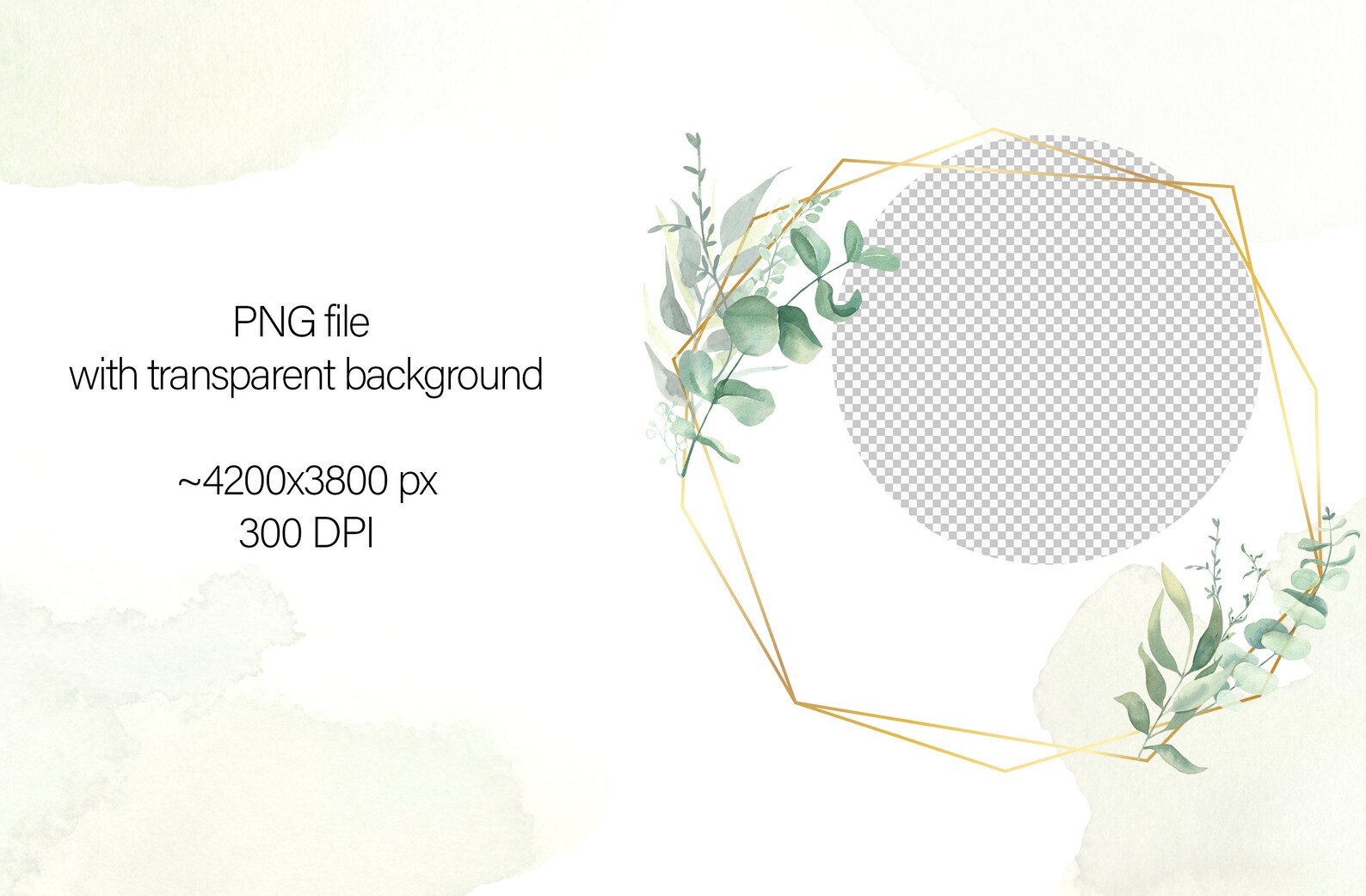 Watercolor Eucalyptus Frame Clipart, Greenery Leaves Frame, Digital ...