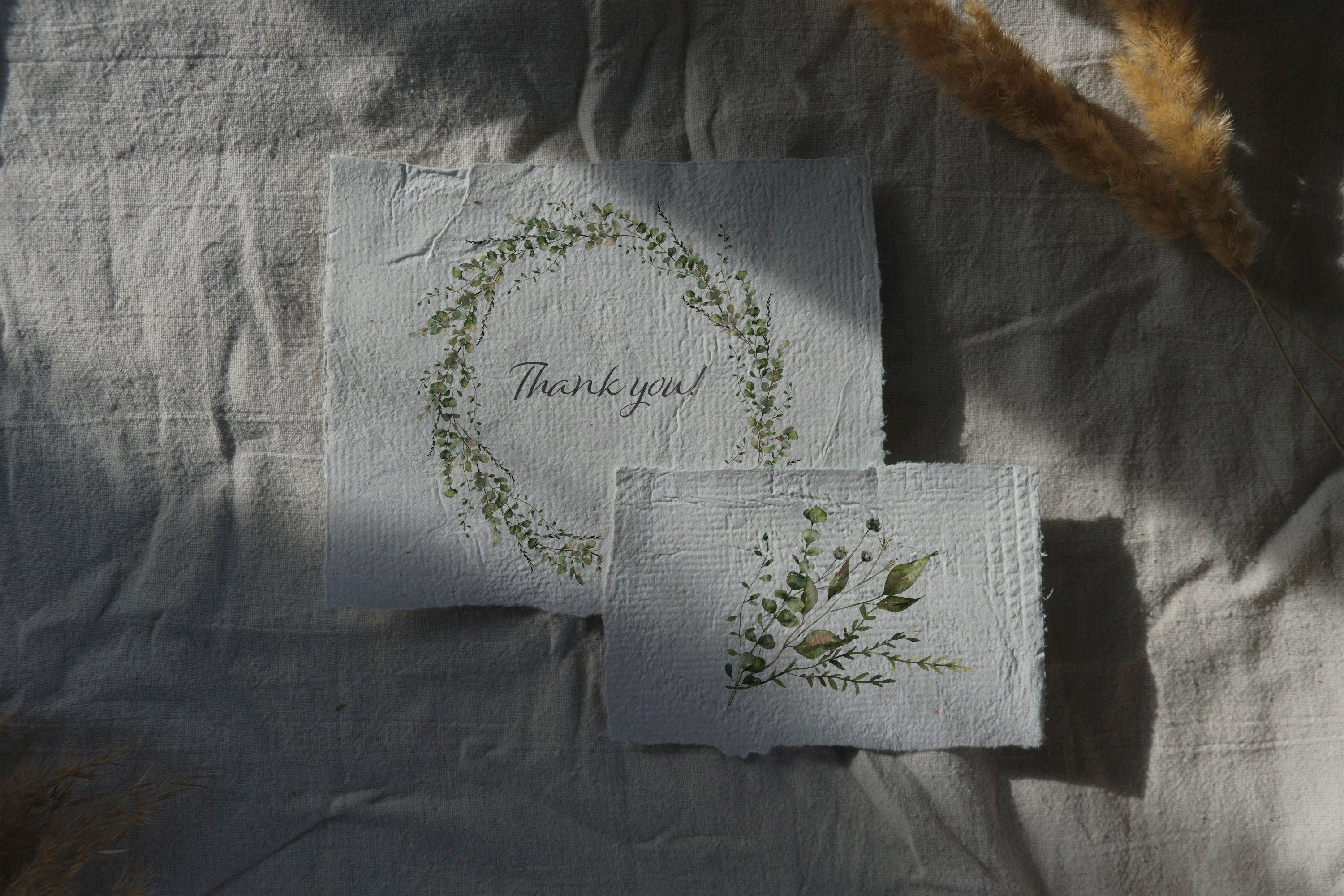 Watercolor Greenery Floral Clipart Set. Wildflowers Floral Frames ...