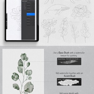 BUNDLE 96 Realistic Watercolor Procreate Brushes Kit - Etsy