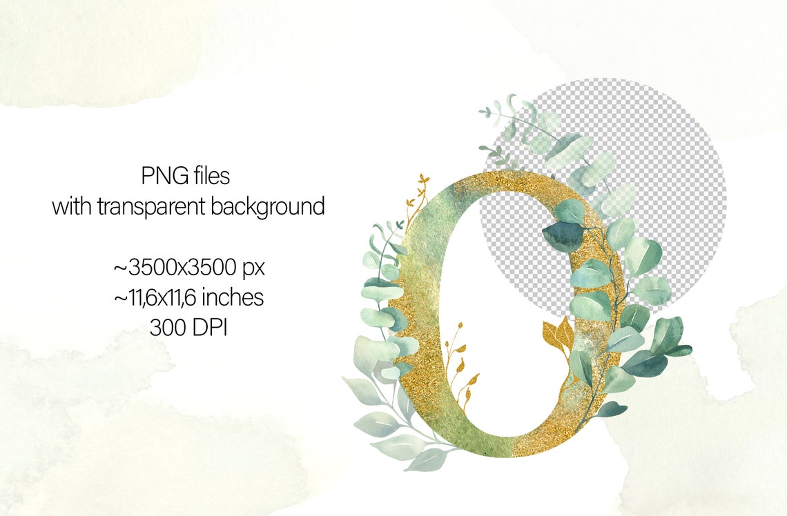 Eucalyptus Alphabet, Numbers Clipart Set, Greenery Letters, Eucalyptus ...