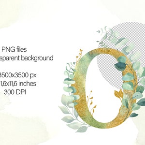 Eucalyptus Alphabet, Numbers Clipart Set, Greenery Letters, Eucalyptus ...