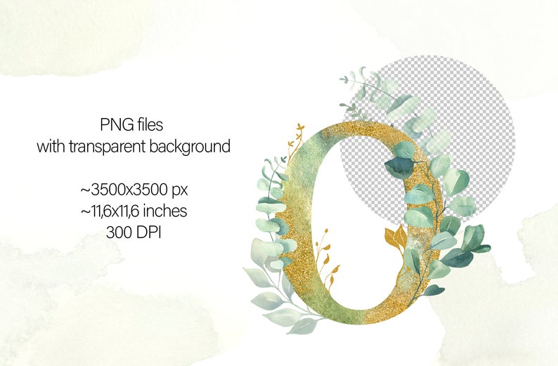 Eucalyptus Alphabet, Numbers Clipart Set, Greenery Letters, Eucalyptus ...
