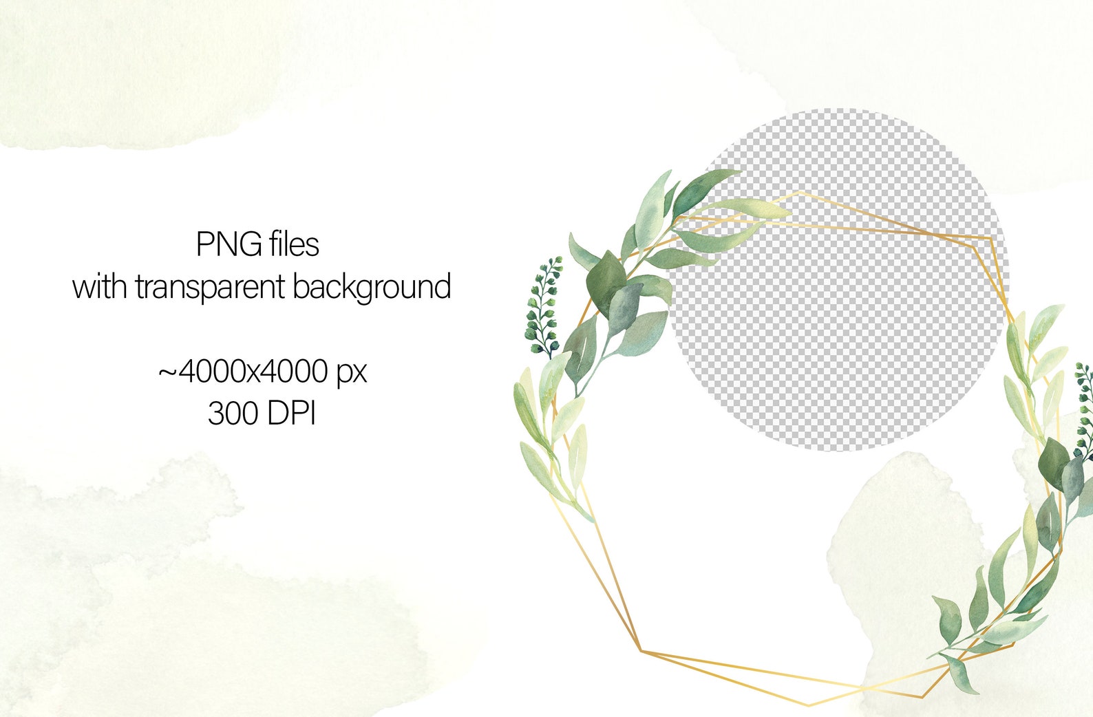 Watercolor Eucalyptus Frame PNG, Greenery Frame Image, Green Leaves ...
