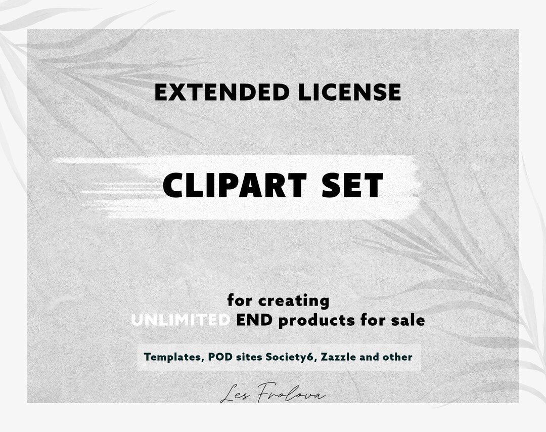 Extended Commercial License-clipart Set-lesfrolovastudio - Etsy
