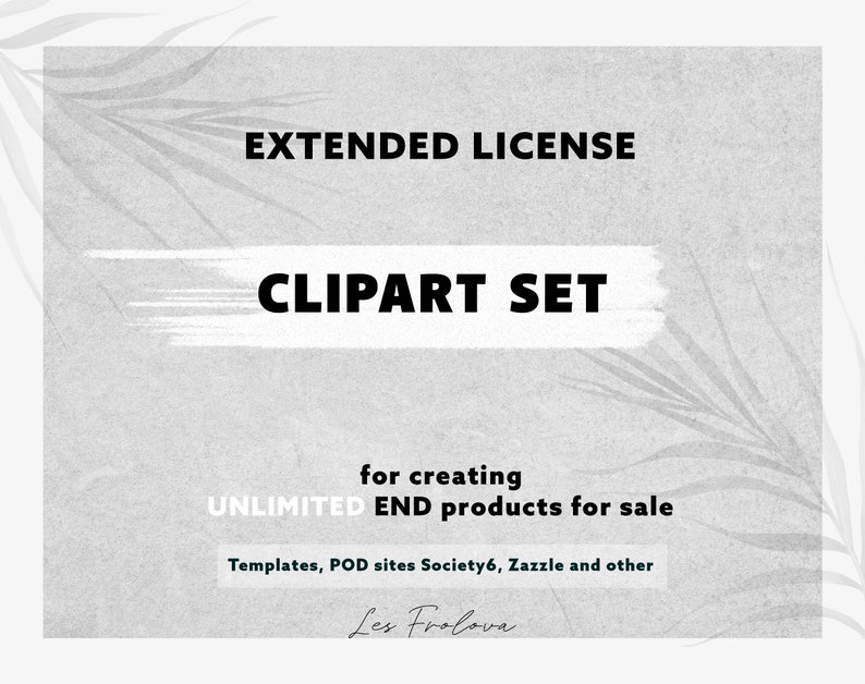 Extended Commercial License-clipart Set-lesfrolovastudio - Etsy