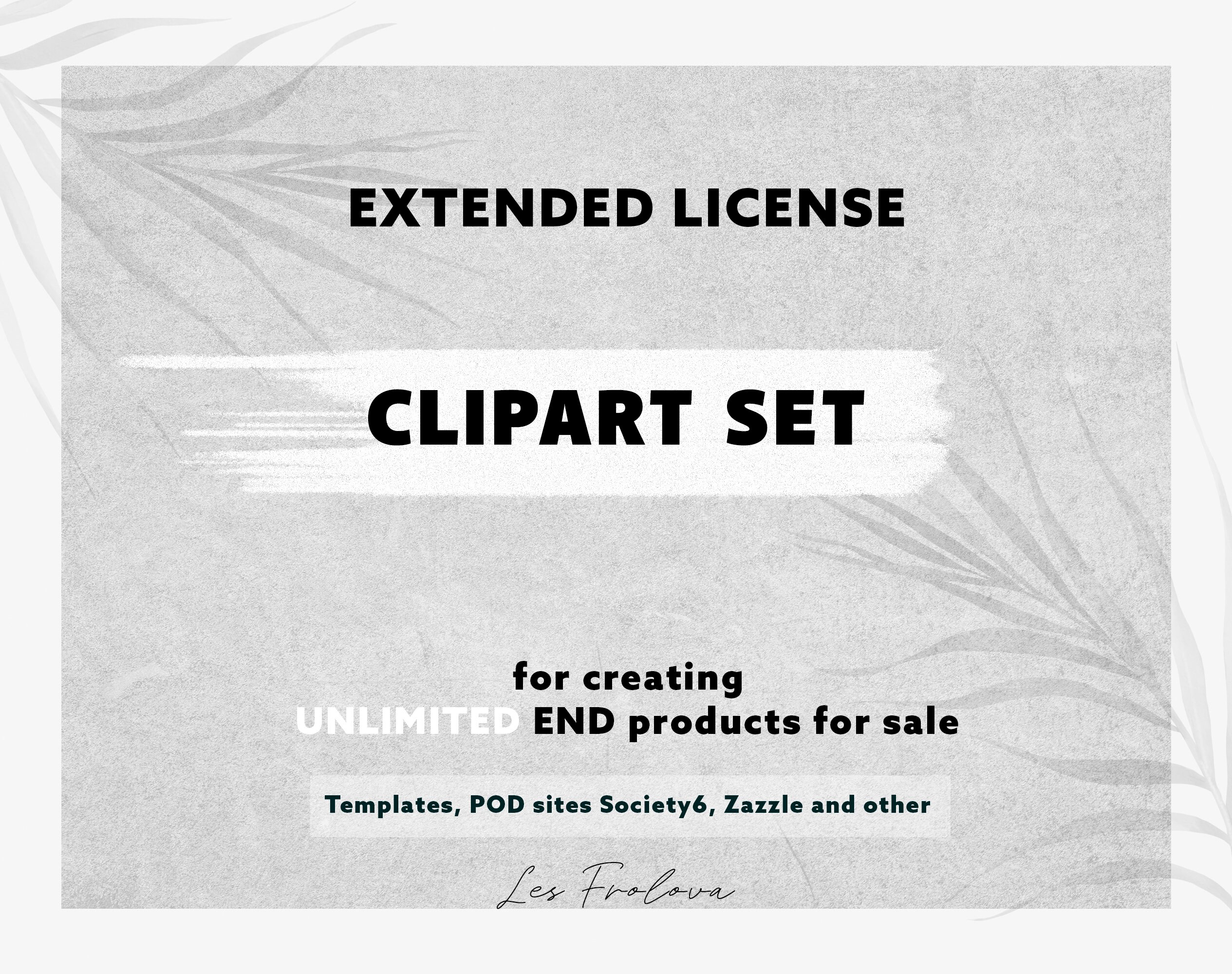 Extended Commercial License-clipart Set-lesfrolovastudio - Etsy