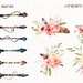 Watercolor Arrows Clipart Png. Tribal Ethnic Wedding Arrows Floral ...