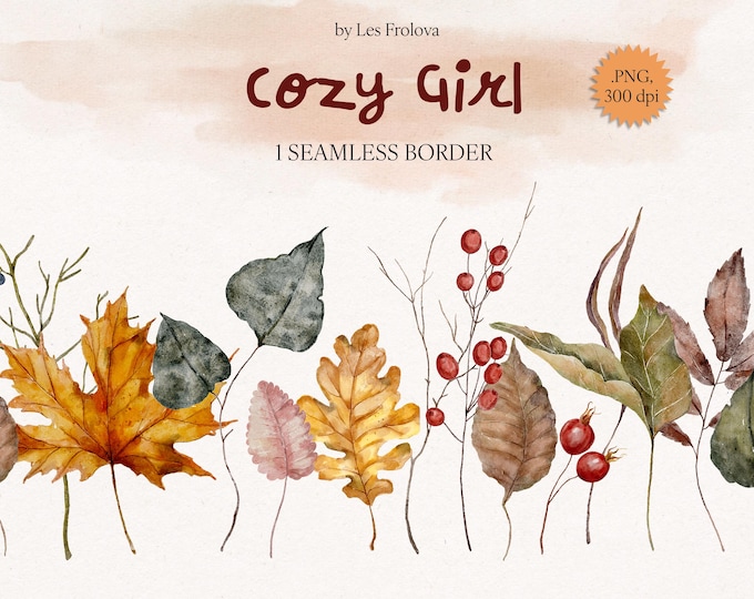 Watercolor Leaves Clipart, Leaf Borders, Watercolor Fall Overlays ...