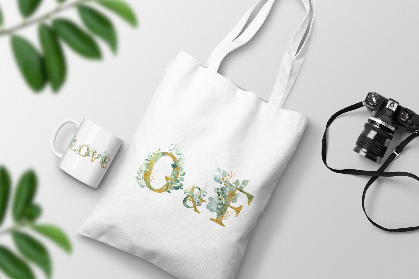 Eucalyptus Alphabet, Numbers Clipart Set, Greenery Letters, Eucalyptus ...