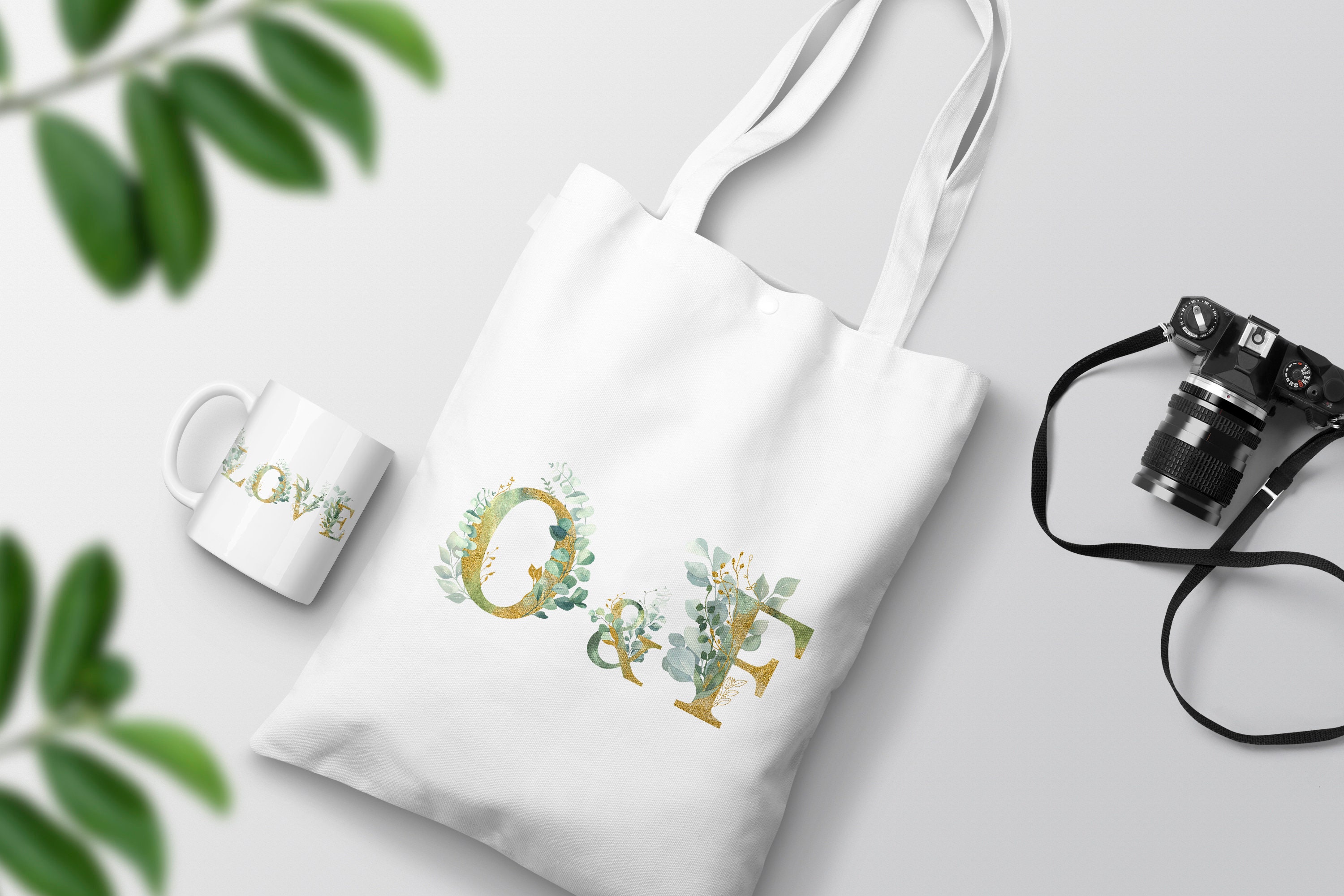 Eucalyptus Alphabet, Numbers Clipart Set, Greenery Letters, Eucalyptus ...