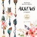 Watercolor Arrows Clipart Png. Tribal Ethnic Wedding Arrows Floral ...