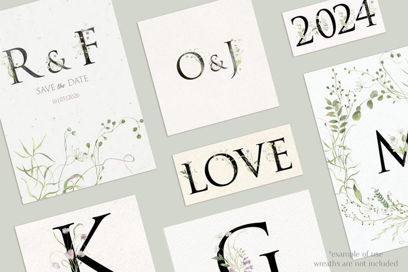 Watercolor Floral Alphabet, Wild Flower Letters, Numbers, Summer ...