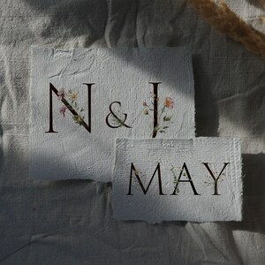 Wildflower Letters and Numbers, Watercolor Floral Alphabet, Alphabet ...