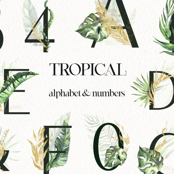 Tropical Leaf Art - Etsy