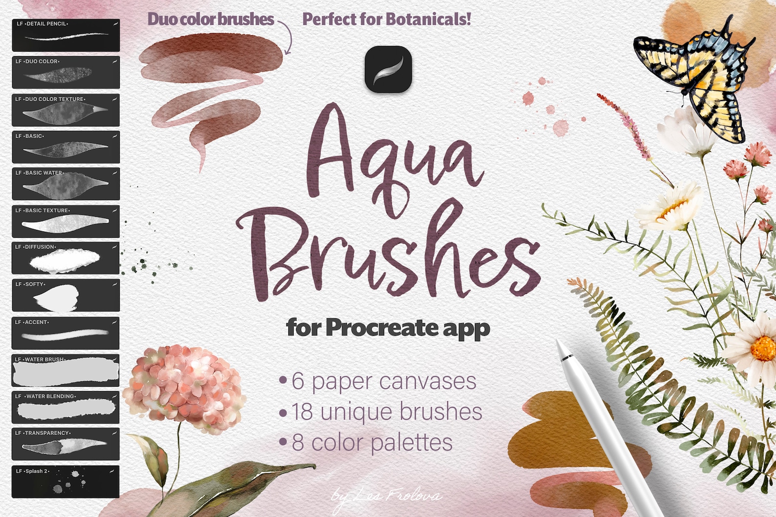 Watercolor Realistic Procreate Brushes Kit - Etsy