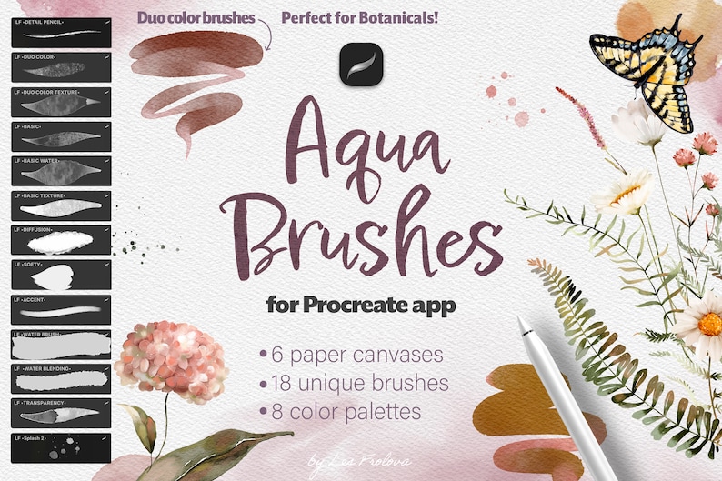 Watercolor Realistic Procreate Brushes Kit - Etsy