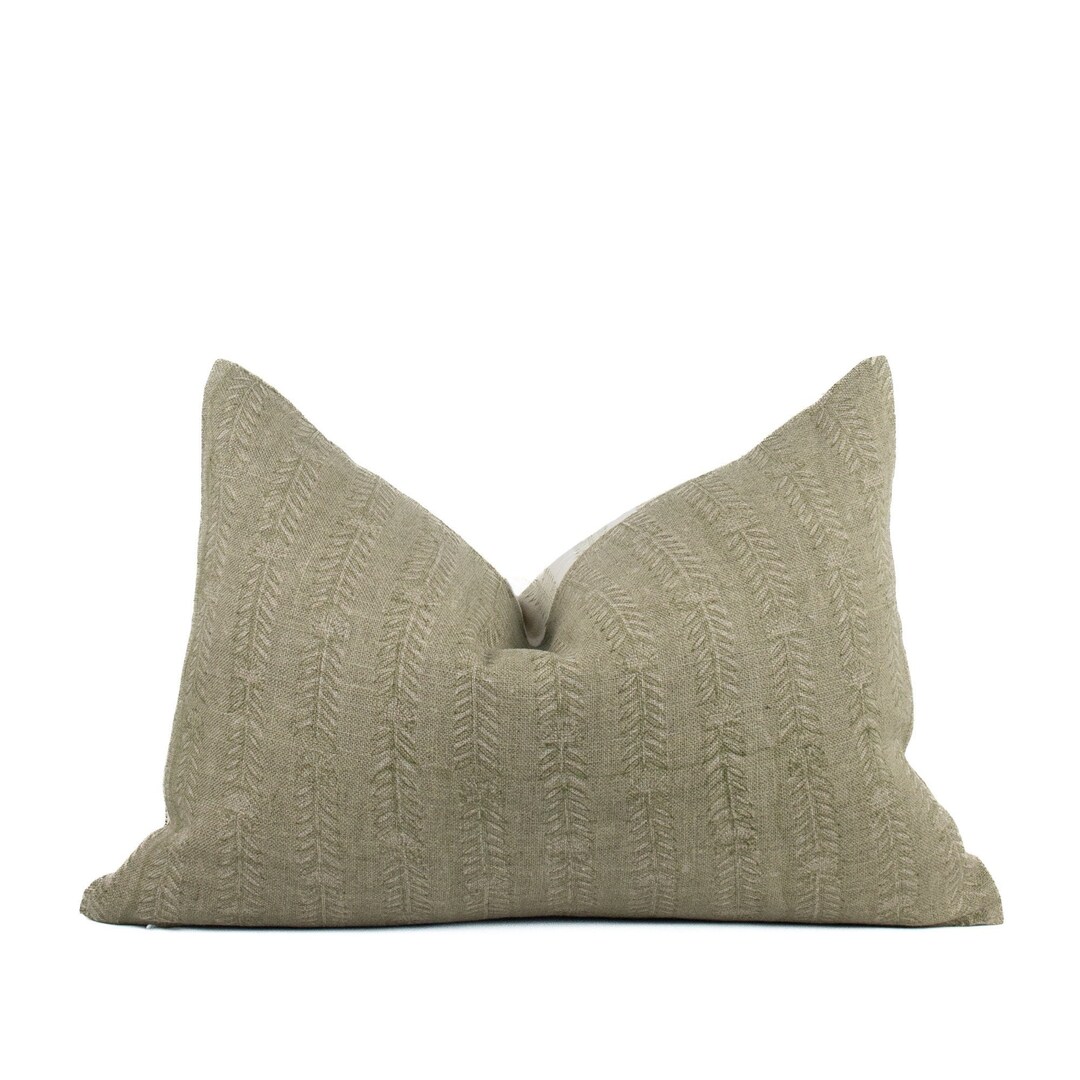 Earthy Tones Pillow Cases, Blockprinted Design, Indian Linen Cushion ...