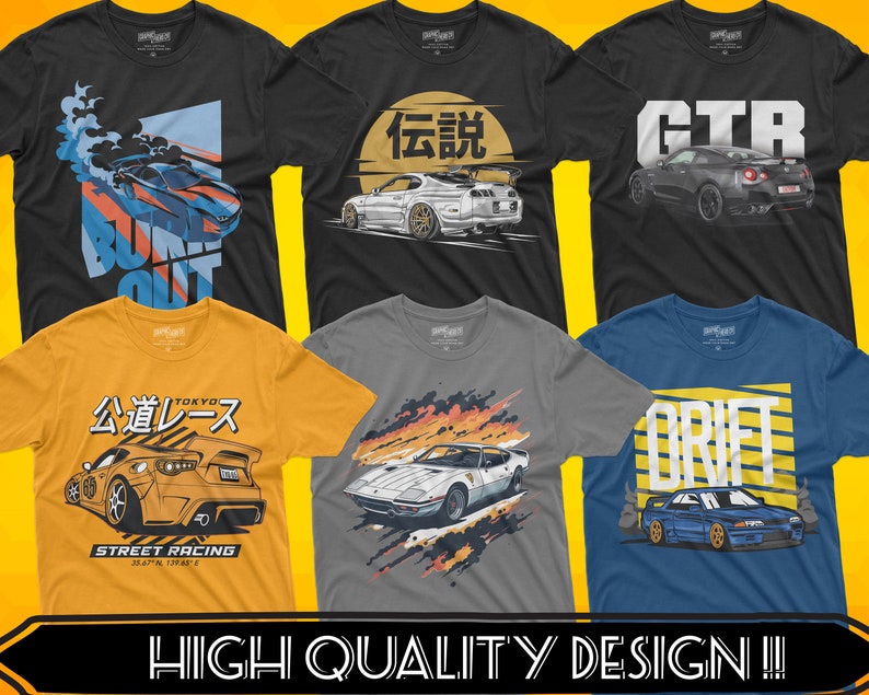 90 Sport Car/racing Designs V2 , T-shirt Design Bundle, Streetwear ...