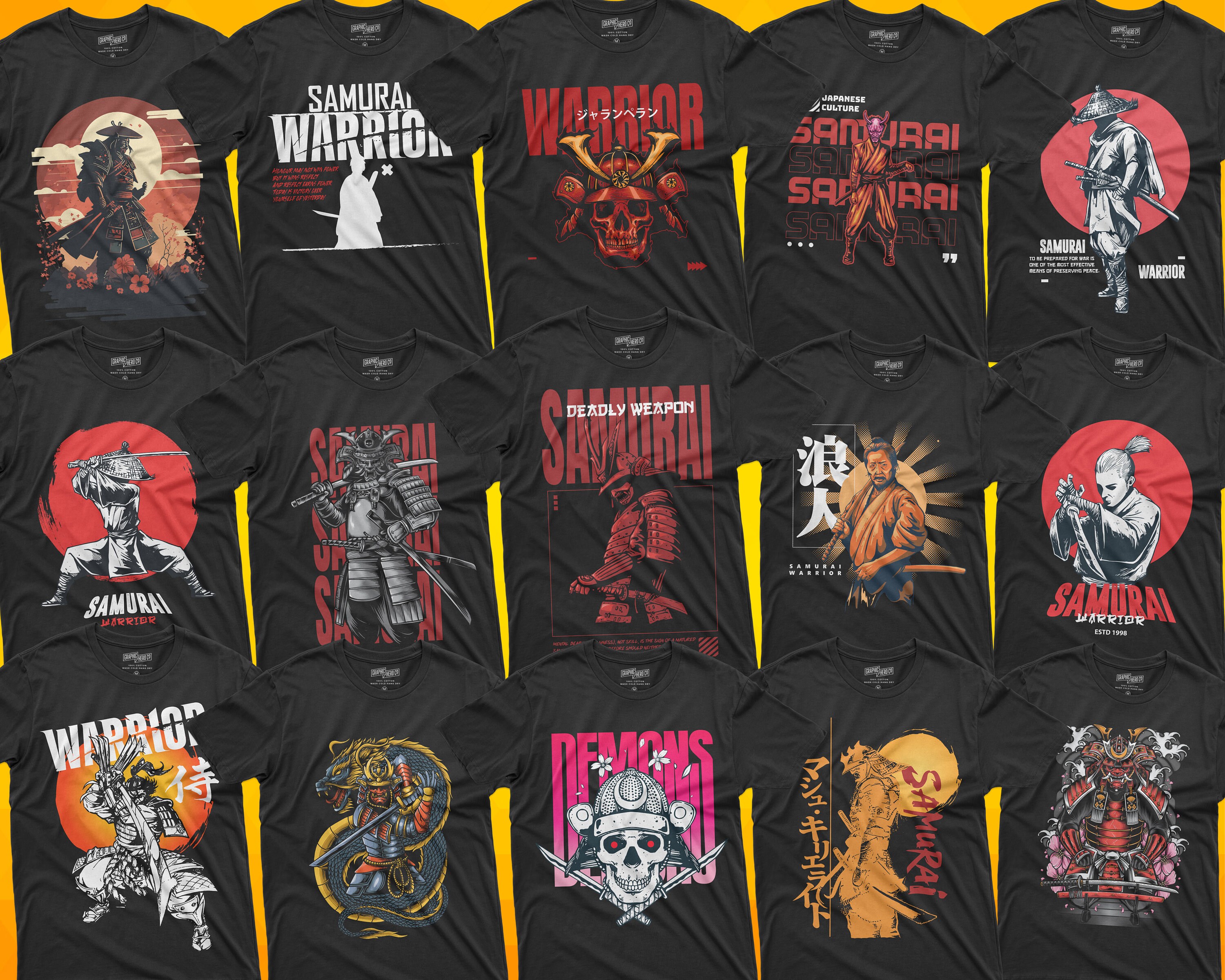 50 Japan/samurai Bundle 1 T-shirt Bundle Collection, Pod T-shirt Design ...
