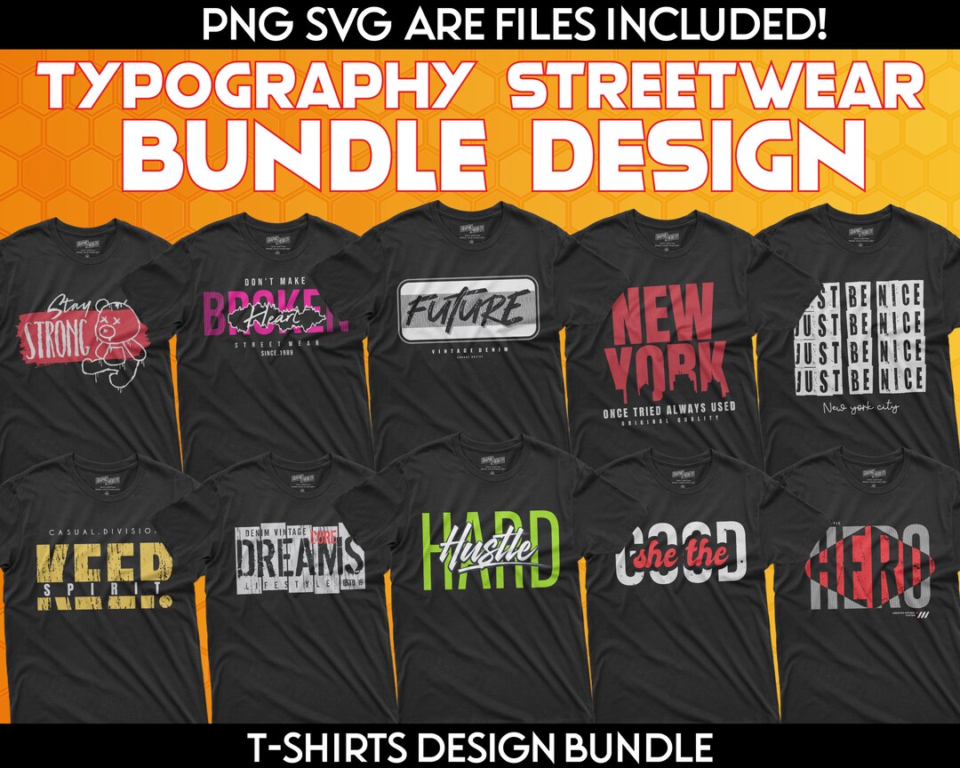 100 Typography V4 T-shirt Bundle, Pod T-shirt Design,png,svg for Dtg ...