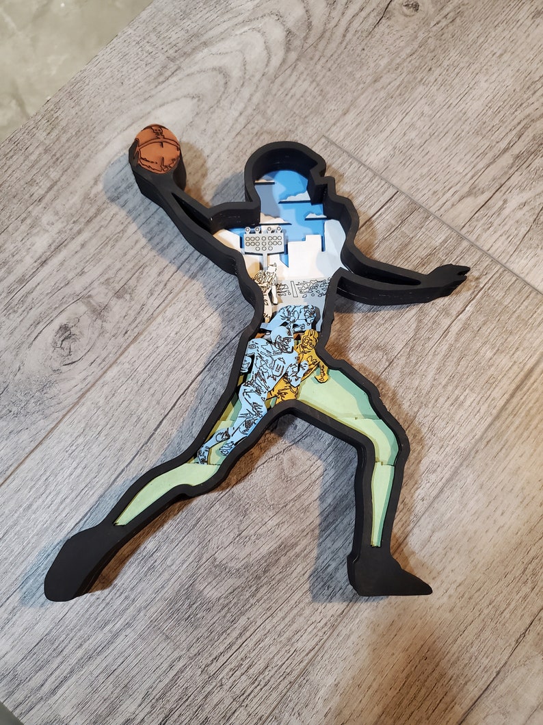 3D Laser Cut Football Player - Etsy