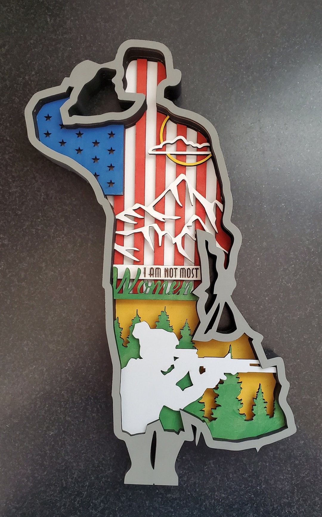 3D Laser Cut Woman Solider - Etsy