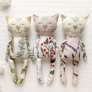 Cat Doll SEWING PATTERN Stuffed Cat Doll Pattern PDF With Set of ...