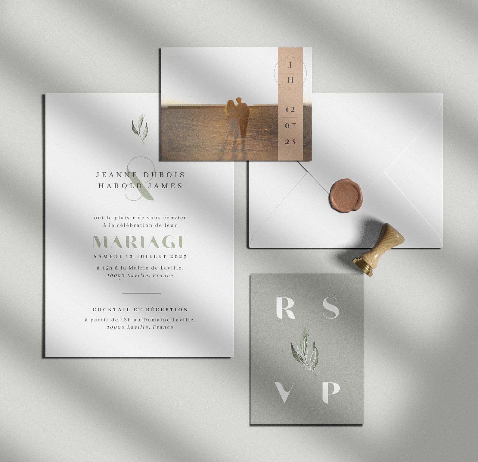 Provence Wedding Invitation - Complete Customizable Wedding Set ...