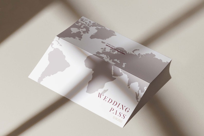 Boarding Pass Wedding Invitation Template - Etsy