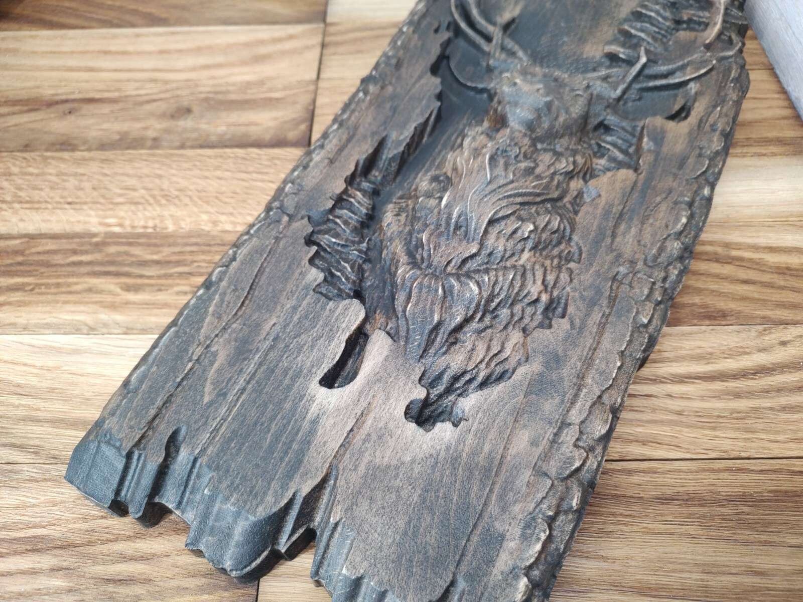 Wood Deer Wood Gift Wall Art Wildlife Wall Decor Deer Head Trophy ...