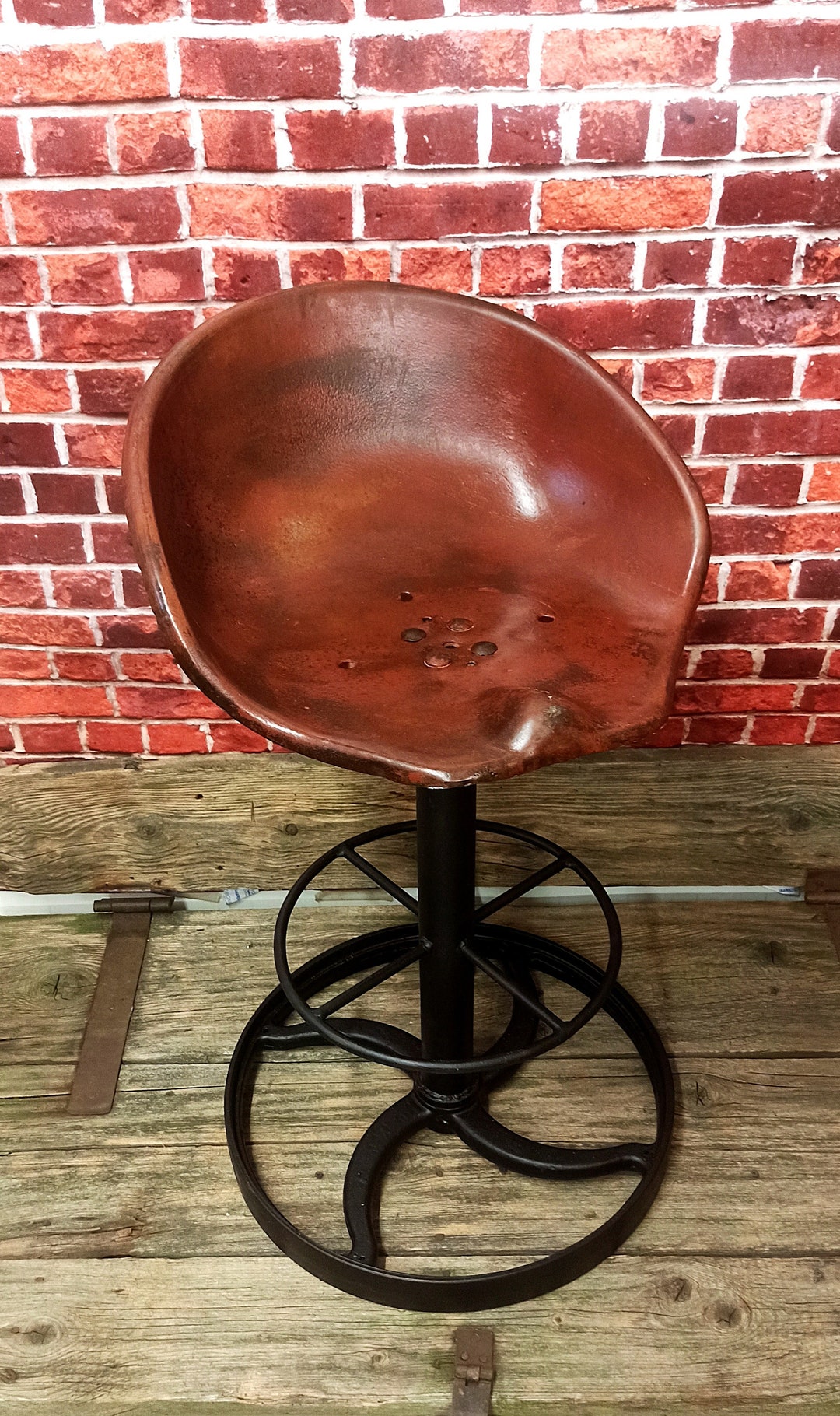 RETRO Bar Stool Pub Stool Industrial Stool Bar Chair KITCHEN HOKER Seat ...