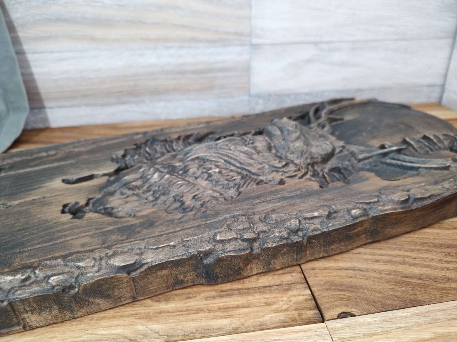 Wood Deer Wood Gift Wall Art Wildlife Wall Decor Deer Head Trophy ...