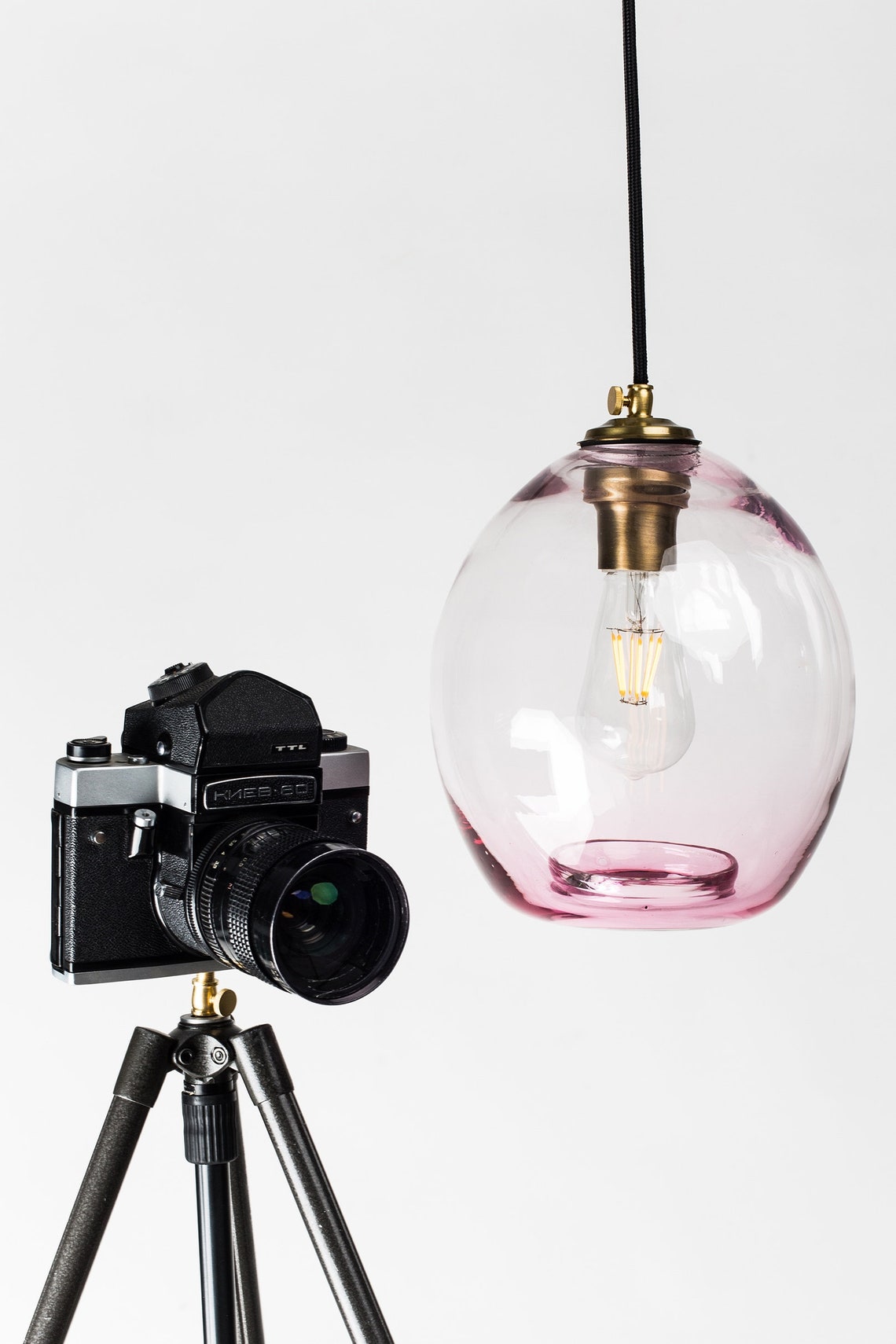 Handmade Blown Glass Pendant Blown Glass Lamp Tempered Glass - Etsy