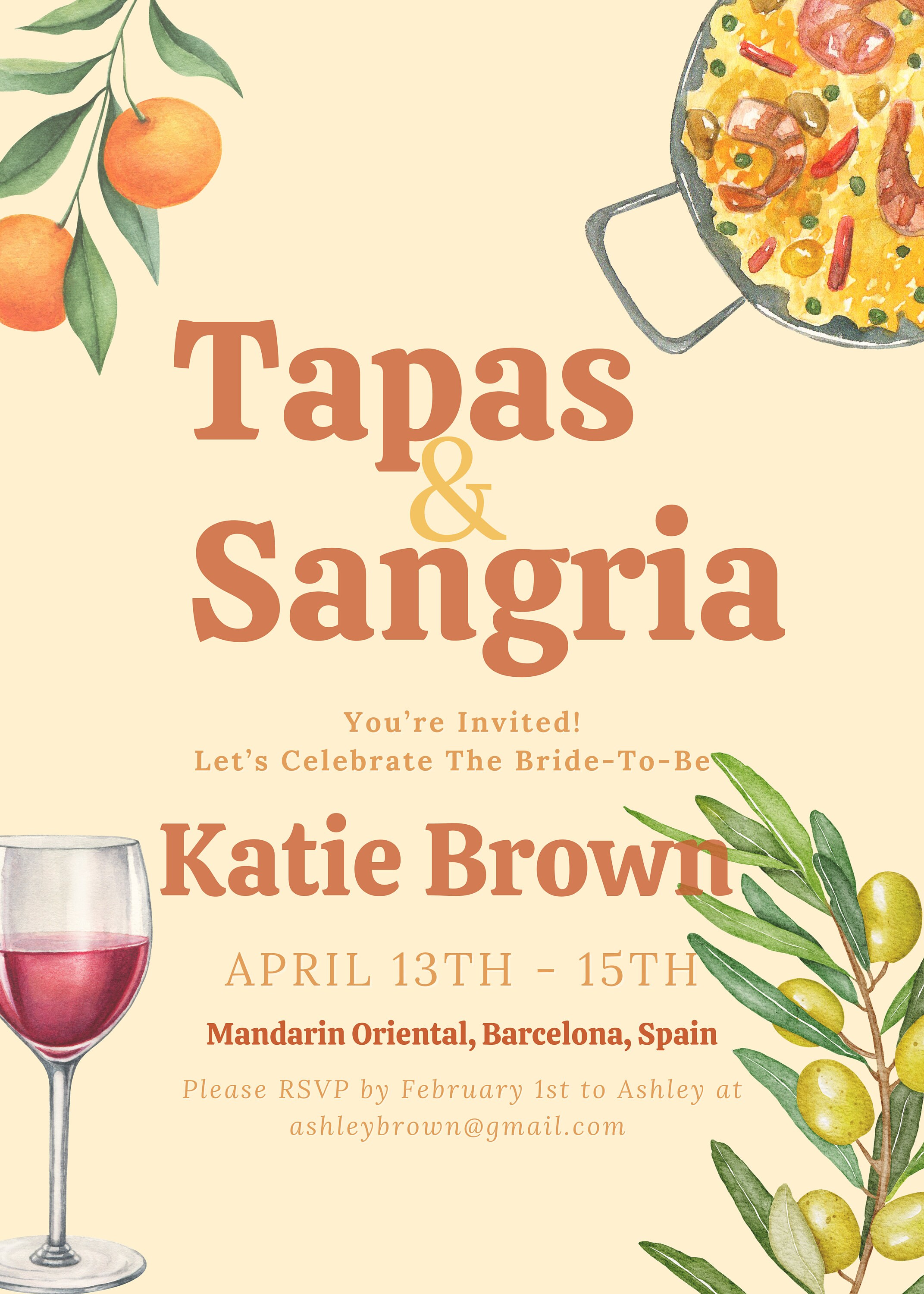 Spain Trip Bachelorette Party Itinerary Template, Editable Birthday ...