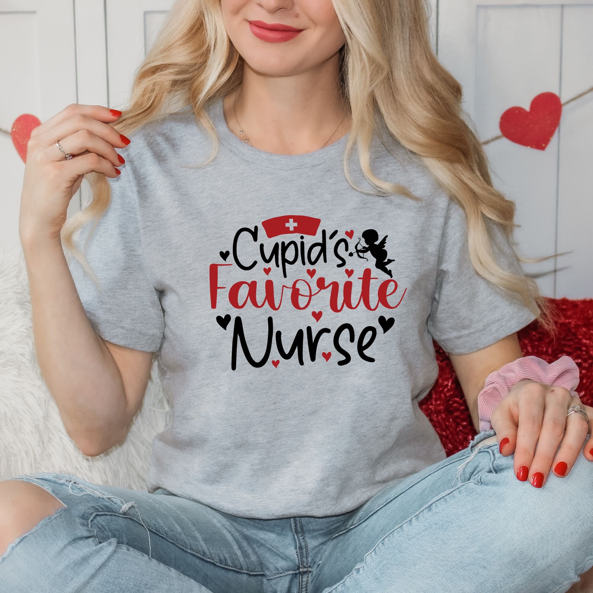 Cupid's Favorite Nurse T-shirt Valentine's Gift for Nurses Gift for ...