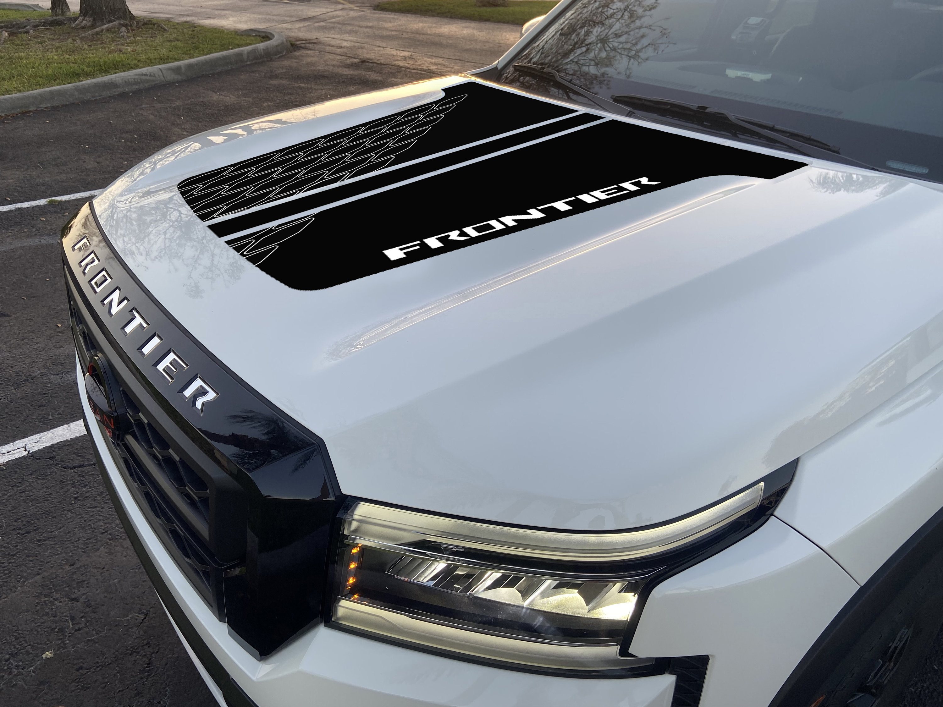 Hood Decal + Tailgate & Front Grill Logo Inserts (for Nissan Frontier ...