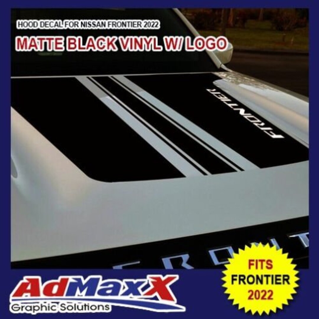 Hood Decal W/ Logo for Nissan Frontier 2022-25 + Tailgate & Grill Logo ...