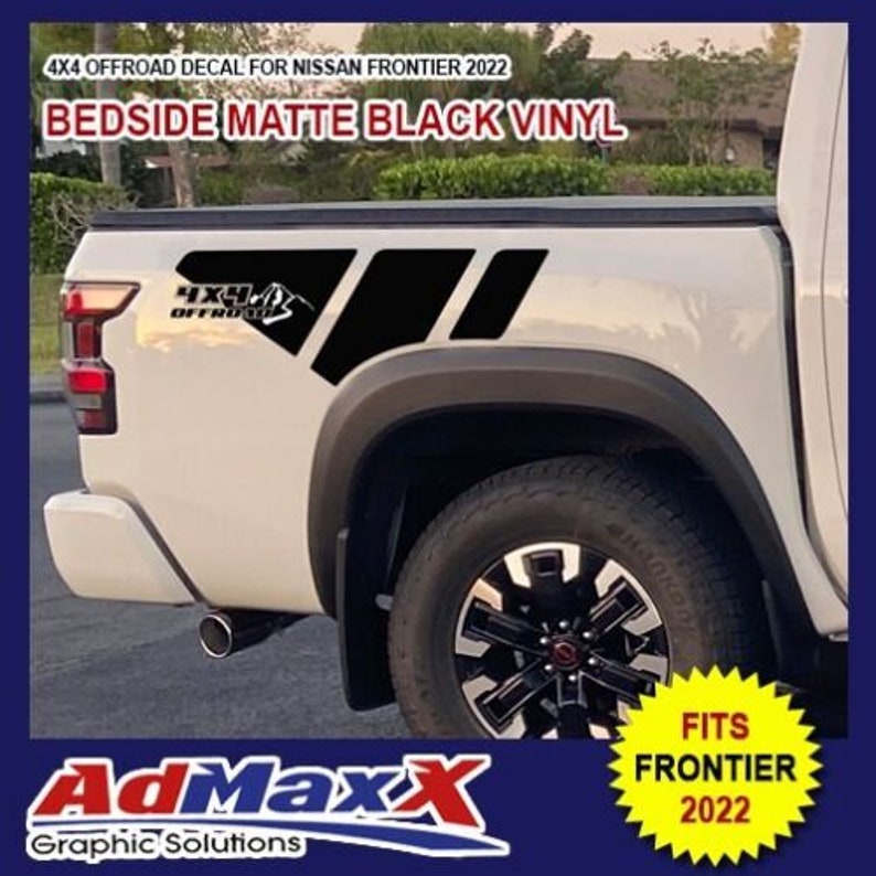 4x4 Offroad Truck Bedside Decals Kit for Nissan Frontier 2022-25 ...