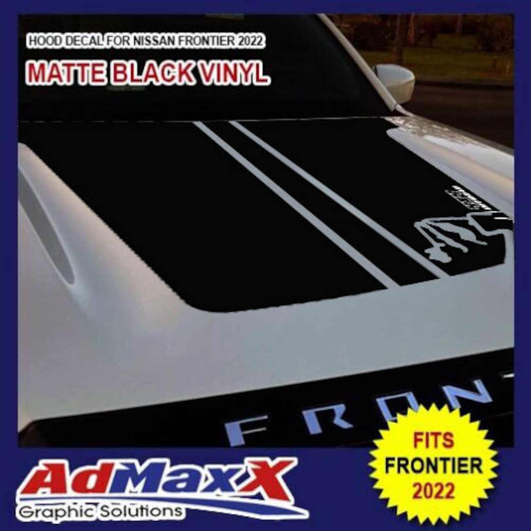Hood Decal for Nissan Frontier 2022-25 + Tailgate & Grill Logo Inserts ...